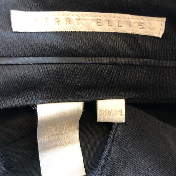 Perry Ellis | Pants | Perry Ellis Cuffed Career Wear Slacks Black 38x34 ...